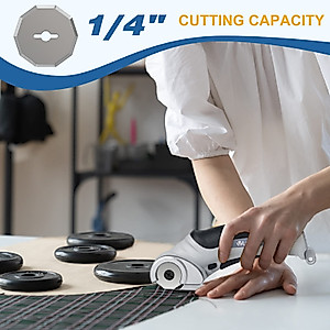 VLOXO Cordless Cardboard Cutter, Electric Fabric Cutter with Safety Lock 4.2V Electric Scissors Multi-Cutting Tools, Rechargeable Rotary Cutter Electric for Leather Felt Rug Box with Storage Box Grey