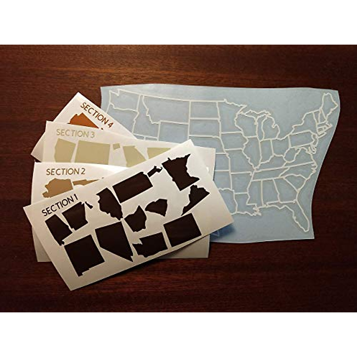 Personalized Mini US Decal Map Tracker - 8" x 5" U.S. Decal, Camper Tracking Decal, Camping Decal, Adventure Tracker, Travel Tracker, State Travel Decal