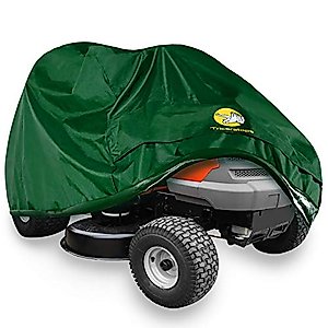 Lawn Mower Cover - Heavy Duty 600D Polyester Oxford Waterproof, Tractor Cover Fits Decks up to 54", UV Protection Universal Fit with Drawstring All Season/Weather Protection