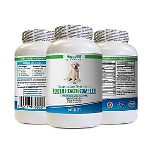 Dog Mouth Cleaner - Dog Teeth Health Complex - Bad Breath and RED Gums Solution - Immune Support - Oral Hygiene Boost - Dog Vitamins for Skin and Coat - 1 Bottle (60 Treats)