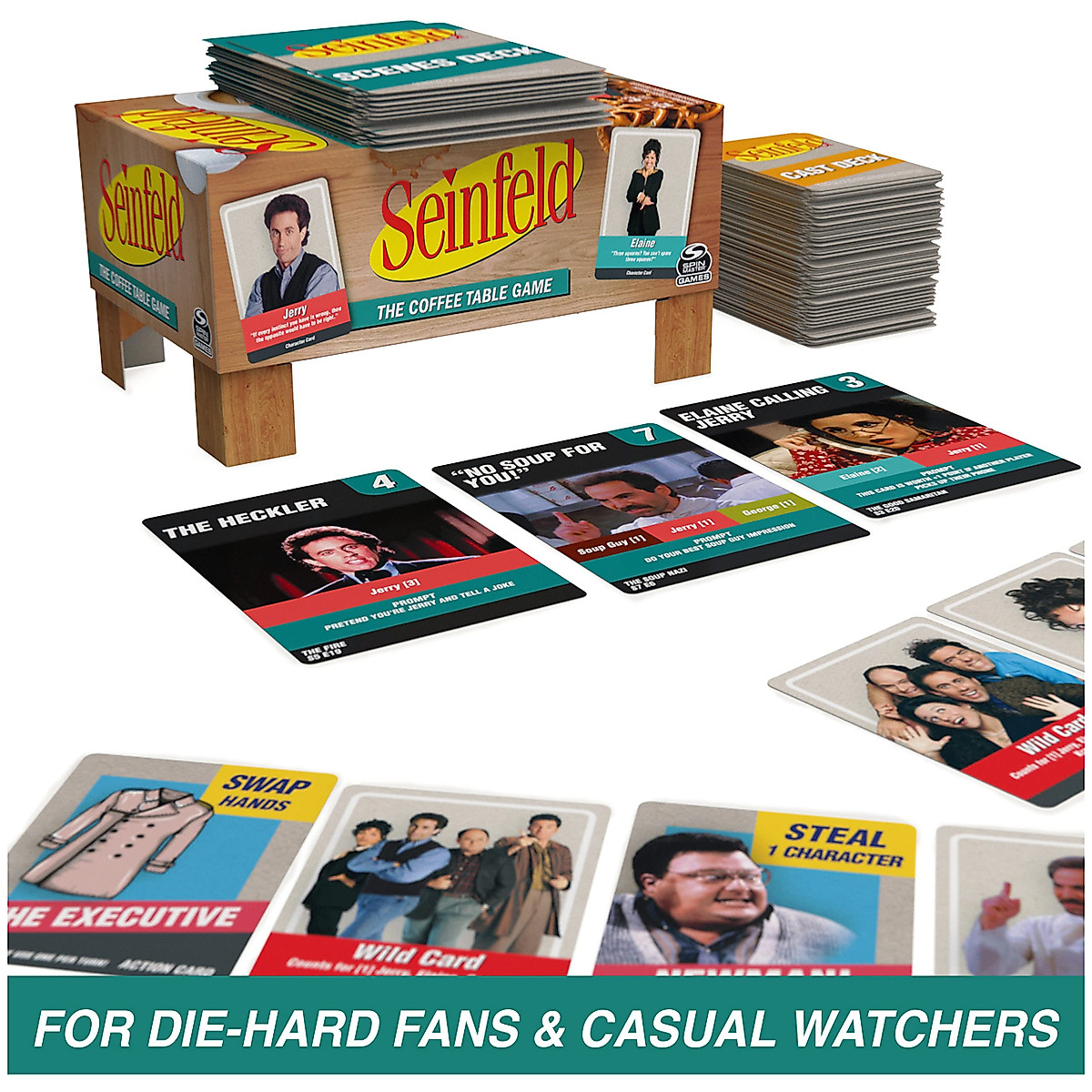 Seinfeld TV Show, The Coffee Table Board Game, Fun and Hilarious Adult Party Game for Ages 12 and up