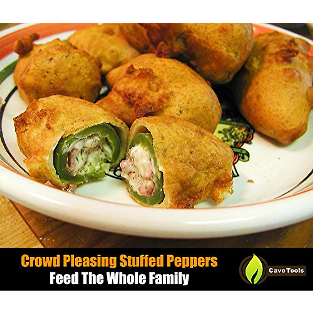 Cave Tools Jalapeno Pepper Corer and Deseeder to Peel or Slice Off Bell, Banana, or Chili Pepper Tops/Stems For Roasting Poppers on Grill, Smoker, or Oven - Kitchen and BBQ Accessories