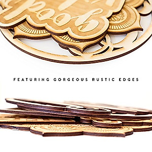 Woodums – Persevere Script Wooden Wall Art Decor, Unfinished Wood Sign for Family Room Decor, Charlie Script Letter Wood Cutout, 8 x 2 Inches Wall Decorations for Living Room