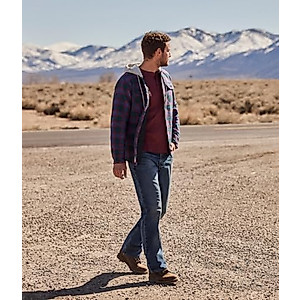 Wrangler Authentics Men's Long Sleeve Waffle Henley, Caviar, Large