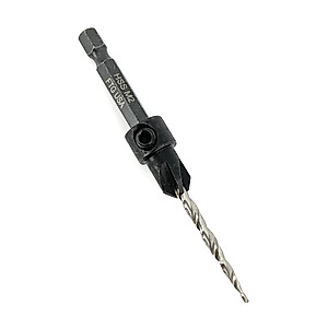 FTG USA Adjustable Wood Countersink Drill Bit Set 5 Pc Countersink Drill Bit #4#6#8#10#12 Tapered Drill Bits for Woodworking