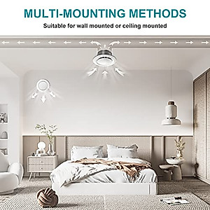 HG Power 6 Inch Air Vent Covers, ABS Adjustable Soffit Vent, Round Ceiling Diffuser for Living Room, Closet, Bathroom, Kitchen, Ventilation Use, White