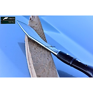 GK&CO. Kukri House Genuine Kukri Knife - 10 Blade World War II Panawal Wooden Handle Kukri/Khukuri- Handmade in Nepal