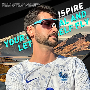 SCVCN Photochromic Cycling Glasses for Men Women UV400 Youth Sports Glasses for Running Baseball Golf