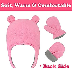 Toddler Girl Winter Hat and Gloves Toddler Winter Hats for Girls Toddler Hat and Gloves Set Girl Toddler Gloves Ages 2-4