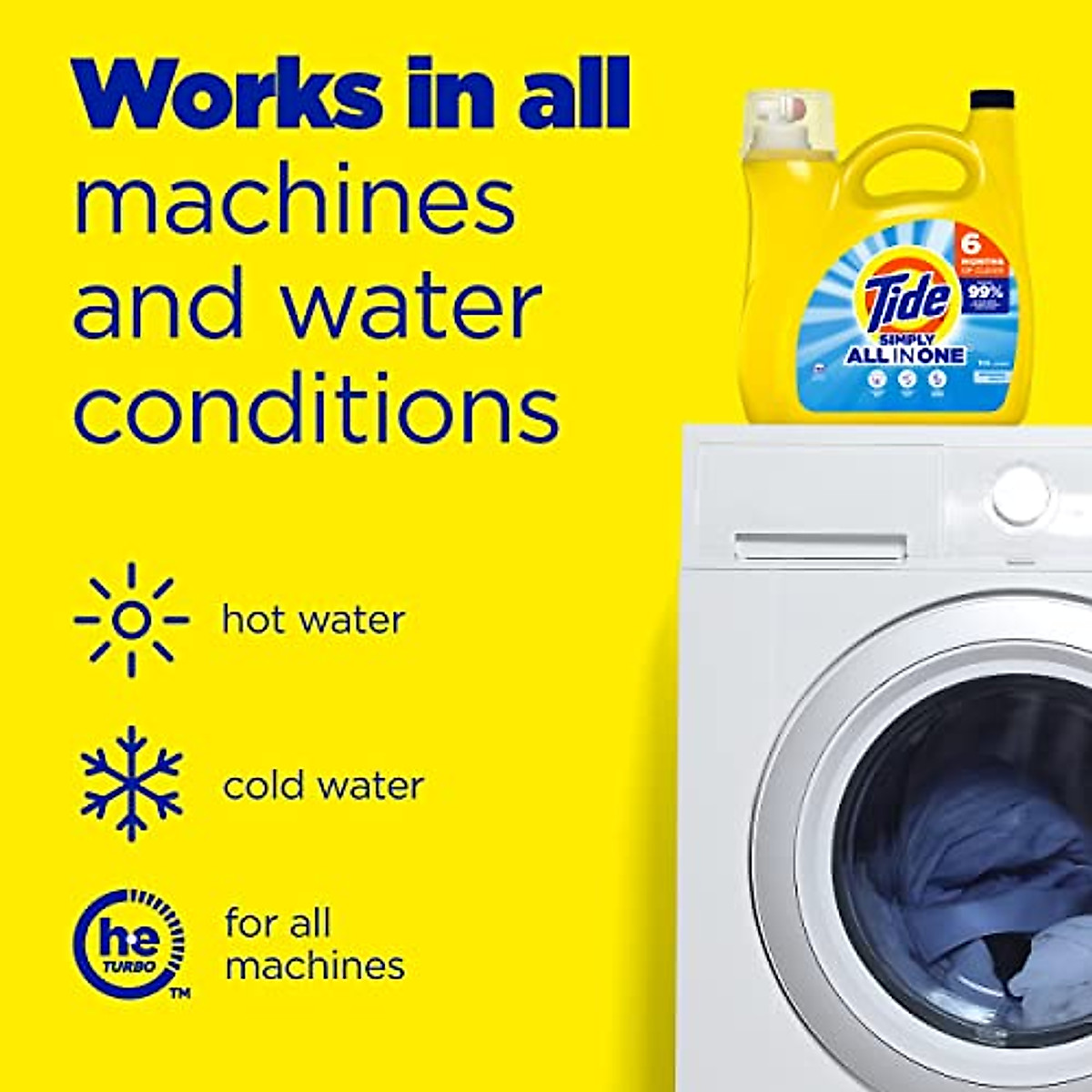 Tide Simply Liquid Laundry Detergent Refreshing Breeze, 114 loads (Packaging May Vary)