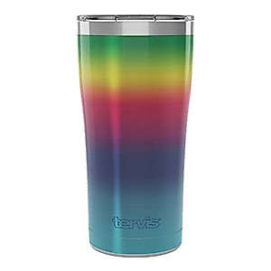 Tervis Rainbow Flavor Triple Walled Insulated Tumbler Travel Cup Keeps Drinks Cold & Hot, 20oz Legacy, Stainless Steel