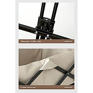 Wagon Stroller,150L Collapsible Wagons Carts with Big Wheels Heavy Duty Foldable Beach Wagon for Sand, Super Large Capacity Utility Wagon for Garden O