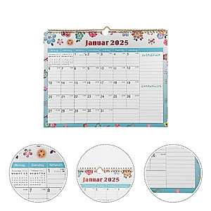 BESTOYARD 2025 Countdown Calendar Home Hanging Calendar Household Daily Use Calendar Sturdy Calendar Family Wall Calendar Wall Calendar Art Paper Dating Original Design Small Wall Calendar