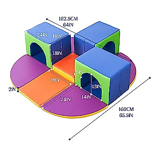 Foam Climbing Blocks for Toddlers, 9pcs Climbing Toys for Toddlers for Climb,Crawl and Slide, Toddler Climbing Toys Indoor for Nursery, Living Room, Children's Room (9pcs)