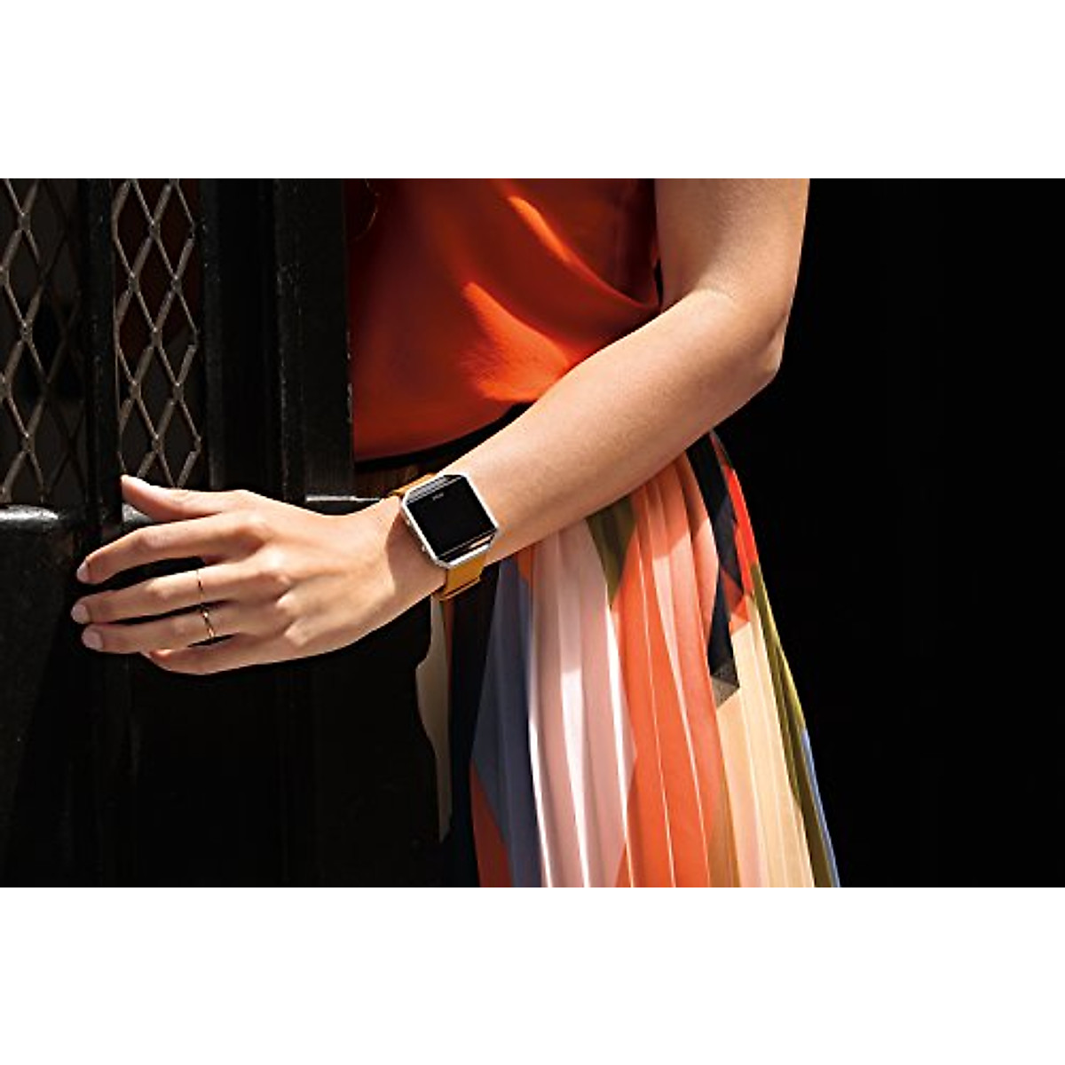 Fitbit Blaze Accessory Band, Leather, Camel, Large