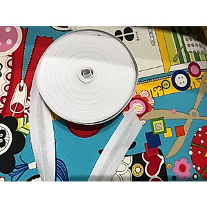 Mangocore Cotton Bias bindnig Tape,Size: 25mm, Width:1",2.5cm,30yds, DIY Garment Accessories wholesales (White)