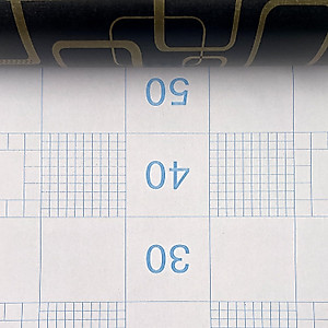 SimpleLife4U Geometric Pattern Shelf Drawer Liner Self-Adhesive Black Countertop Protect Paper for Furniture 17.7 Inch by 9.8 Feet