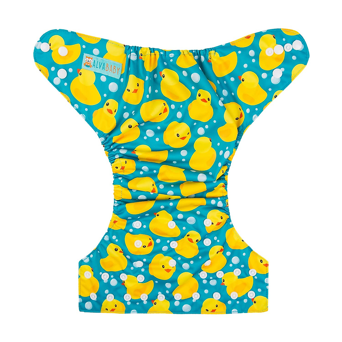 ALVABABY Baby Cloth Diapers One Size Adjustable Washable Reusable for Baby Girls and Boys 1 Pack with 2 Inserts H114-2T