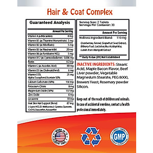 Dog Skin and Coat - Pets Healthy Hair and Coat - Boost Immune System - Nail Health - Premium Complex - Vitamin c for Dogs chewable - 120 Treats (2 Bottles)