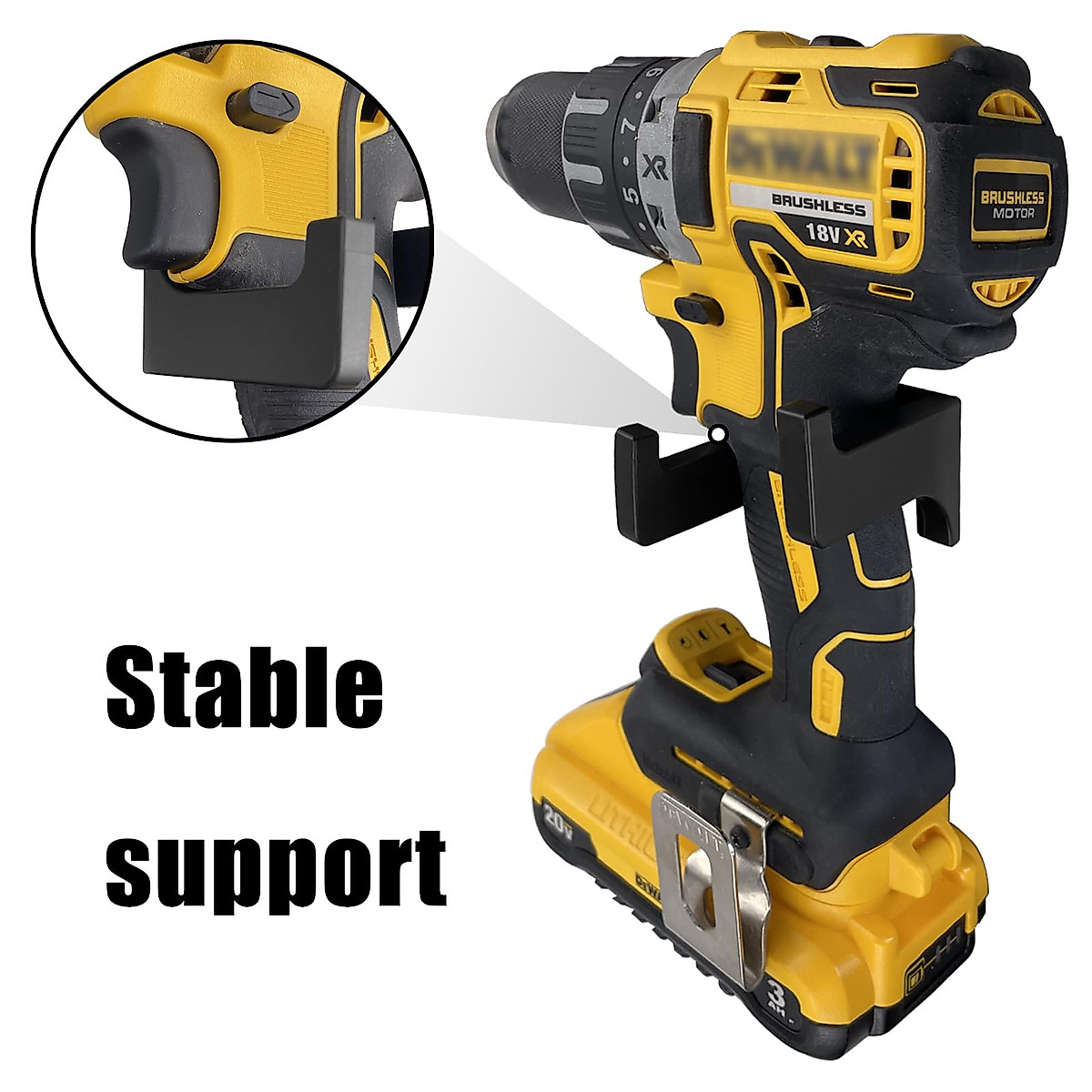 YAMTO 2pcs Power Tool Organizer,Heavy Duty Pegboard Wall Organizer,Stainless Steel, Electric Drill Storage Rack,Perfect for Storage Garages, Homes, Sheds, Workshops, Backyard Shops, etc