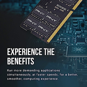 PNY Performance 8GB DDR4 DRAM 3200MHz (PC4-25600) CL22 (Compatible with 2933MHz, 2666MHz, 2400MHz or 2133MHz) 1.2V Notebook/Laptop (SODIMM) Computer Memory Kit – MN8GSD43200-TB