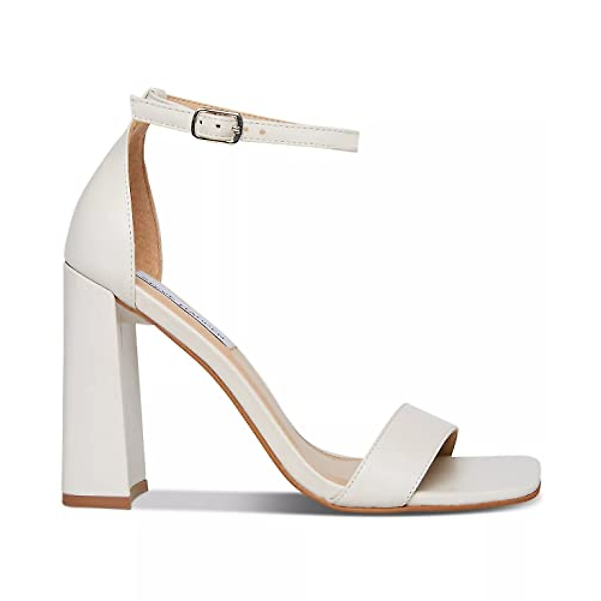 Steve Madden Women's TIAA Heeled Sandal, Bone Leather, 8