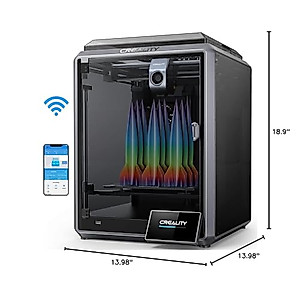 Official Creality K1 3D Printer Speedy Printing Machine,600mm/s High Speed,WiFi Control,Self-test,No Ring&Z-Banding,Auto Leveling,Extensible,Unibody Die-Cast,Out of Box,Smarter,12x faster,Beat Ender 3