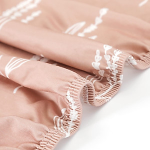 GRSSDER Stretchy Ultra Soft Jersey Knit Fitted Pack n Play Sheets Set 2 Pack, Fit Portable/Mini Crib, Playards Mattress Pads Safe and Snug, Pretty Fox for Baby Girls