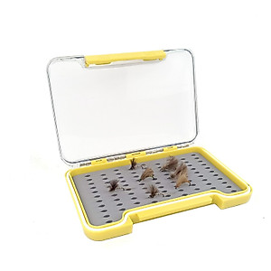 Aventik Fly Fishing Boxes Silicone Super Slim Fishing Storage Fishing Tackle Case Waterproof Best Pocket Sizes 7.36"X4.02"X0.63"/5.39"X3.74" X0.63''(1pcs-g048mt)