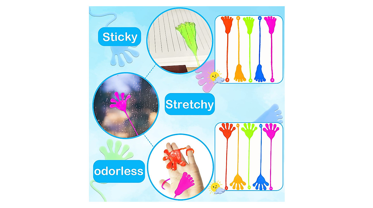Leetous Sticky Hands & Feet - Fun Party Favors for Kids