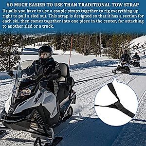 Botepon Snowmobile Tow Strap with Hook, Tow Rope, Quick Hook Up and Tow Easilly for Snowmobile, Sled, Skidoo or ATV, Snowmobile Accessories, Snowmobile Safety Kit(10 feet)