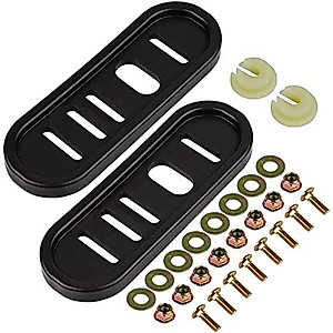 Universal Snow Thrower Slide Shoes (2 Pack) 490-241-0010 Fits Most 2-and 3-Stage Throwers Snowblower Skid Shear Pins Carriage Bolts Includes Mounting Hardware for MTD Troy-Bilt Yard Machines