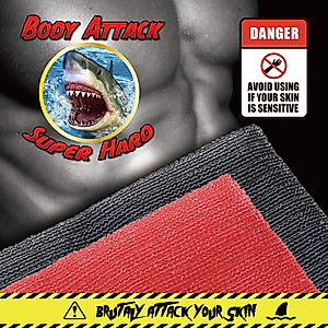 Extra Rough, Exfoliating Washcloth [Made in Japan] Exfoliating Towel Special Texture Makes Fluffy Foam Lather, Back Scrubber, Dead Skin Cell Remover [Loofah for Women and Men] (2pcs Set(Red, Gray))