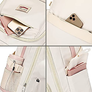 Spotted Tiger School Backpack for Girls Backpack with Lunch Box Anime Bookbag School Bag Kawaii Backpack Set for Teen Girls (White)