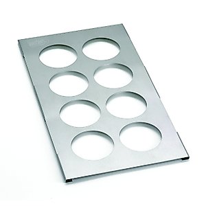 TableCraft Products T8 12.75" x 7" 8 Hole Bottle Holder, Stainless Steel Template