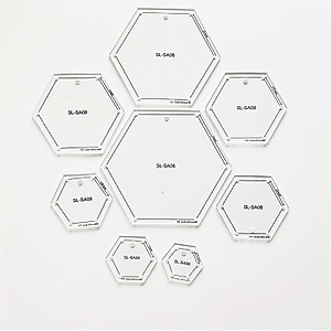 YICBOR Mini Hexagon Quilting Template for Domestic Sewing Machine 1 Set = 8pcs#SL-SA08