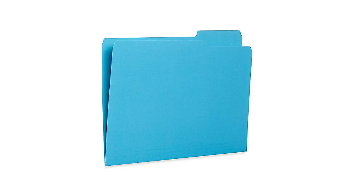 Blue Summit Gem Tone File Folders - Assorted Colors, 100 Pack