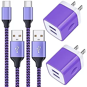 Fast USB C Charger, Type C Wall Charger for Samsung Galaxy A14 5G S20 FE S20+ S21 S22 S23 Ultra A03S A04S A23 A14 5G A13 A53 A32 A12,Power Adapter Charger Block 6ft USB C Charger Cable Fast Charging