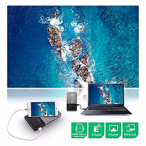 LHLLHL Mini DLP Projector Portable Proyector LED DLP Beamer Home Cinema Support (Size : 8GB)