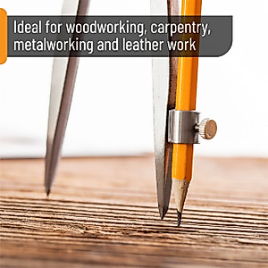 Mr. Pen- Professional Compass for Woodworking, 8 Inch Compass with Wing, Large Compass for Geometry, Compass Drawing Tool, Woodworking Compass, Pencil Compass for Carpenter, Drafting, Drawing Compass