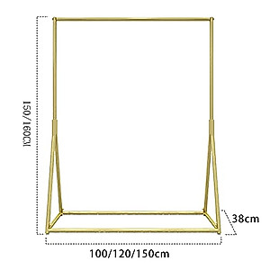NEOCHY Clothing Display Racks, Iron Heavy-Duty Hangers, Open Child Clothing Store Display Racks/Golden/100X40X150Cm