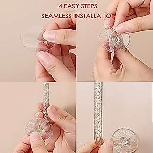 8 Pack Adhesive Scrunchie Hair Hairband Tie Holder - Hair Accessories Wall Hooks Stand Organizer Storage Holder for Girl Women Gifts Diy