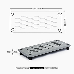Mondano Stone Bath Mat, Diatomaceous Earth, Non-Slip, Quick Drying, Absorbent, Sink Caddy