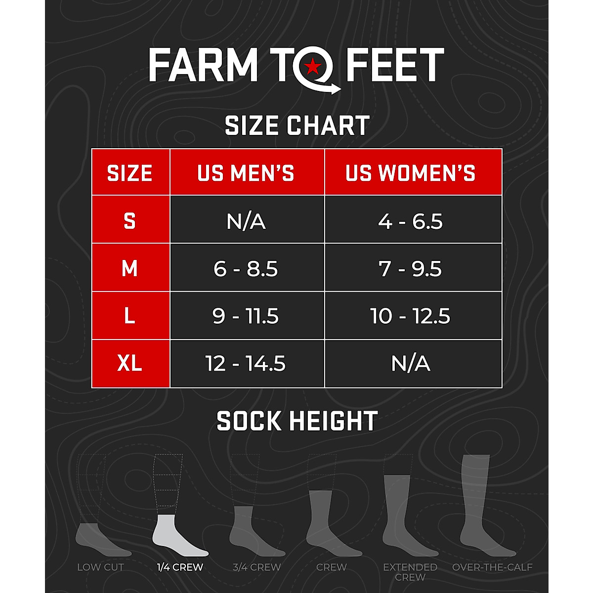 Farm to Feet Damascus LTC 1/4, Color: Black/Bunting, Size: L (8991-002-BLBLU-L)