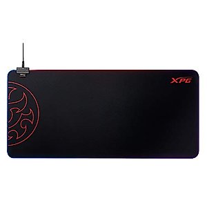 Adata XPG Battleground XL Prime Gaming Two Zone RGB Mouse Mat, 4mm Cordura, Anti-Slip Rubber Base, Micro-B USB Connector, 1.8m Cable, 5V Voltage, Two Year Warranty