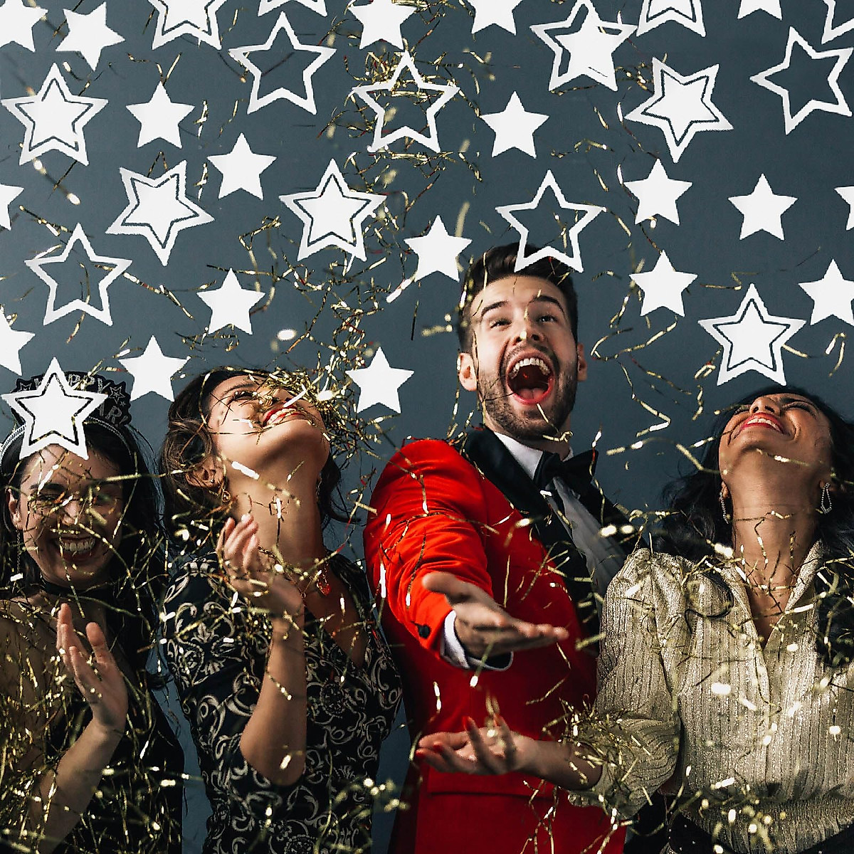 Confetti Star Confetti Birthday Party Scatter Wedding Party Sequins Glitter Metallic Table Decoration for Anniversary Birthday Retirement Weeding event Supplies.(Star 2 Size Silver)