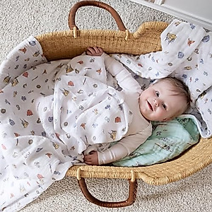 aden + anais Swaddle Blanket, Boutique Muslin Blankets for Girls & Boys, Baby Receiving Swaddles, Ideal Newborn & Infant Swaddling Set, Perfect Shower Gifts, 2 Pack, Hogwarts Essentials