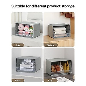 Beveetio 2 Pcs Hat Storage Box With PVC Dustproof Cover, Space Saving Hat Organizer For Baseball Caps, Baseball Cap Organizer For Pack Hats, Stackable Cap Holder Organizer, Hat Organizer For Closet