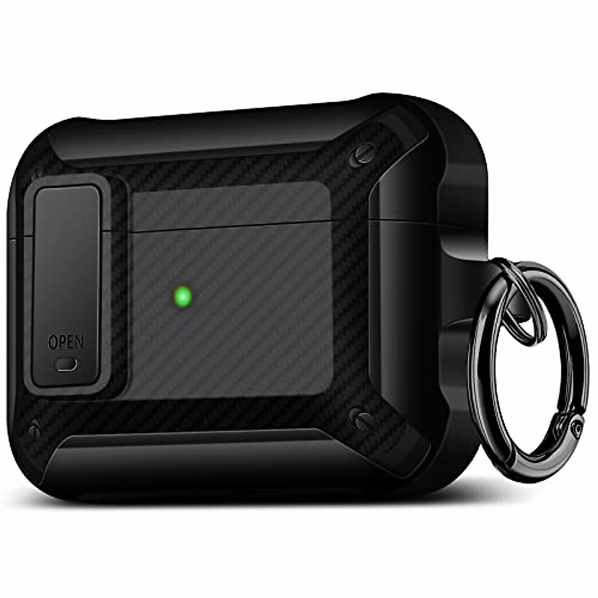 Maxjoy for Airpods Pro Case Cover for AirPod Pro,Military Armor Series Full-Body Air Pod Pro Case,Secure Lock Protective Case for Apple AirPod,Wireless AirPod Pro Cases for Men Women (Black)