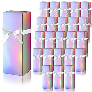 Qilery 24 Pcs Gift Boxes for Sublimation Tumblers Gift Box with Ribbon for 12oz, 20oz, 30oz Heat Press Sublimation Blanks Tumblers Skinny Tumbler Gift Boxes for Shipping Wrapping (Rainbow)